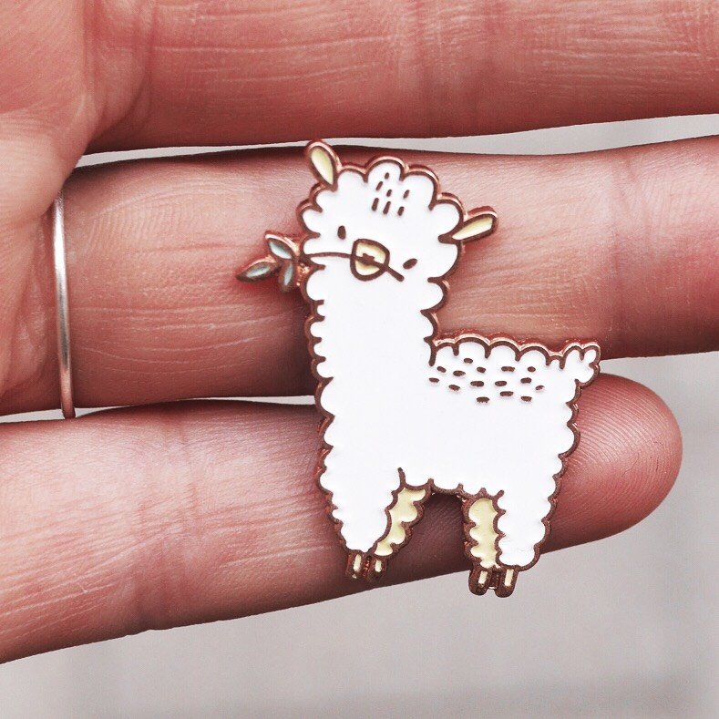 Llama (alpaca) hard enamel pin – MAJASBOKSHOP